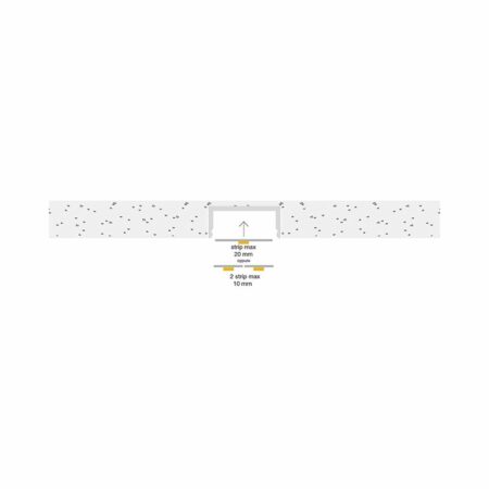 Cartongesso preassemblato Profilo Led piano per tagli di luce largo in ...