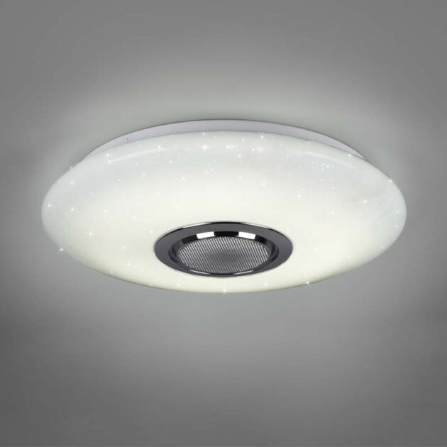 Plafoniera Led rotonda Musica effetto stelle, RGB con altoparlante ...