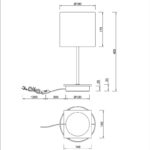 Lampada da tavolo Led Elmau paralume base in legno D.18 cm E14- Trio ...