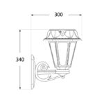 Lanterna solare da parete “BISSO/ROSETTA” – IP55 – De Sanctis Light ...