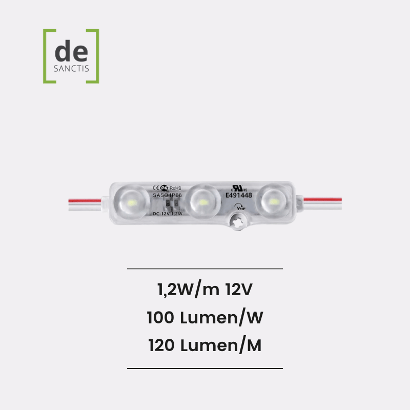 Modulo 3 Led Ip68 1,2W 4000K 160° – De Sanctis Light & Design | Luceled