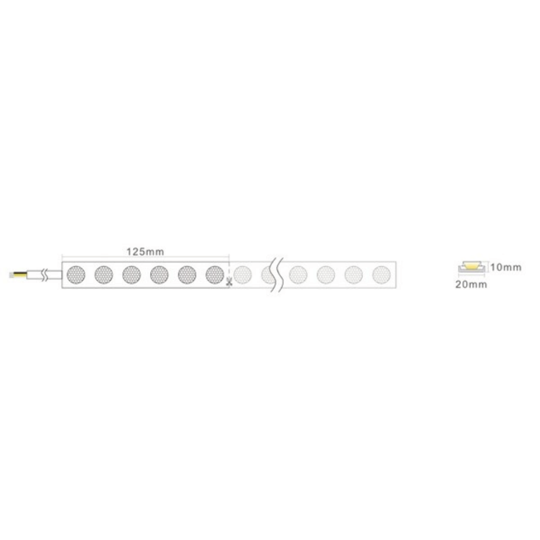 Neon Led Flex Con Lenti Wallwasher 20°X 45° Ip67 Cct Variabile 24W/Mt ...