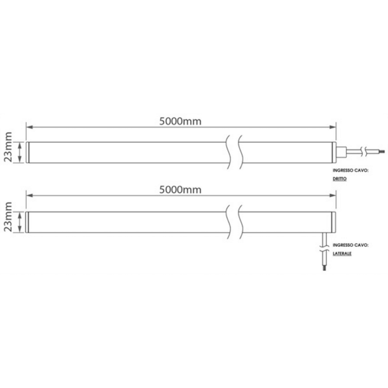 Neon Led Flex D23 CCT Variabile 14,4W 24V Ip65 23Mm 1 Metro (Su Misura ...