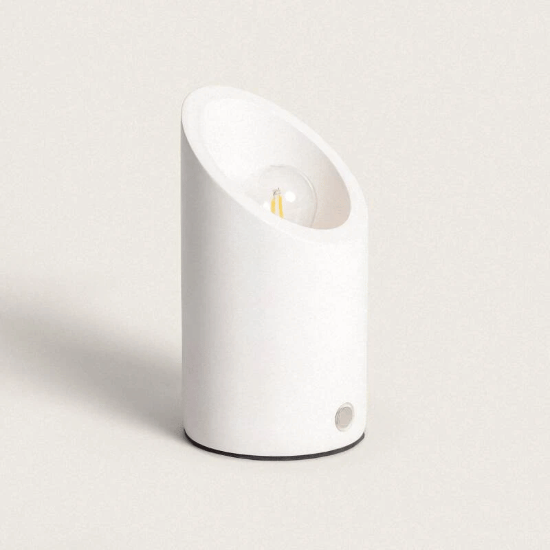 Lampada da Tavolo in gesso con Batteria USB Ricaricabile Rise Uplighter ...