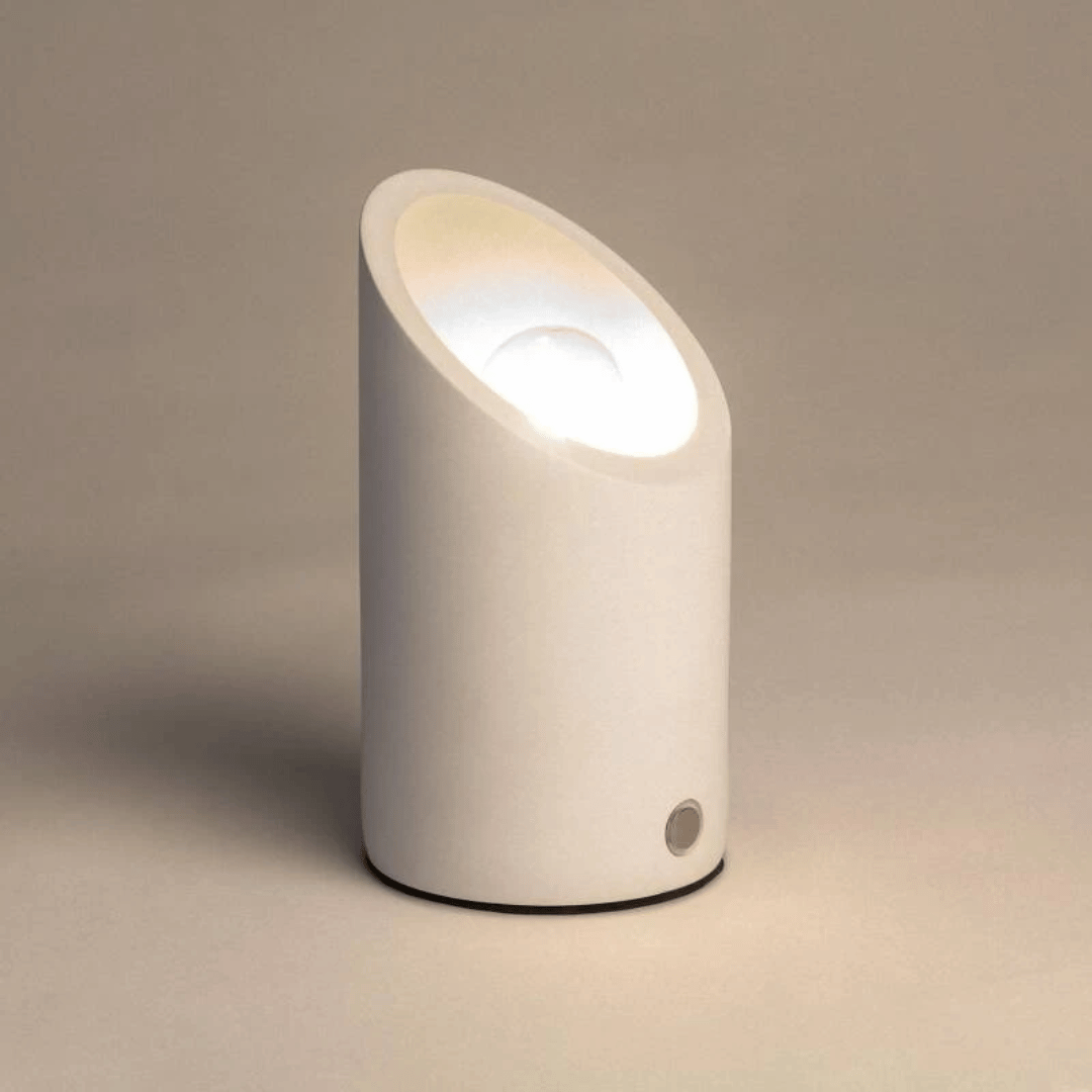 Lampada da Tavolo in gesso con Batteria USB Ricaricabile Rise Uplighter ...