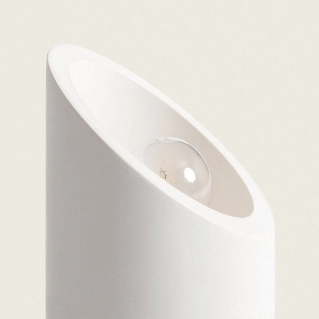 Lampada da Tavolo in gesso con Batteria USB Ricaricabile Rise Uplighter ...